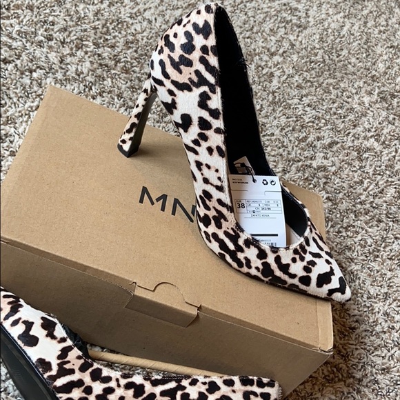 Mango | Shoes | Mango Real Leather Leopard Print Pumps | Poshmark